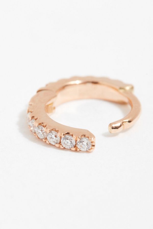 18K Diamond Helix Hoop Earring | Free People